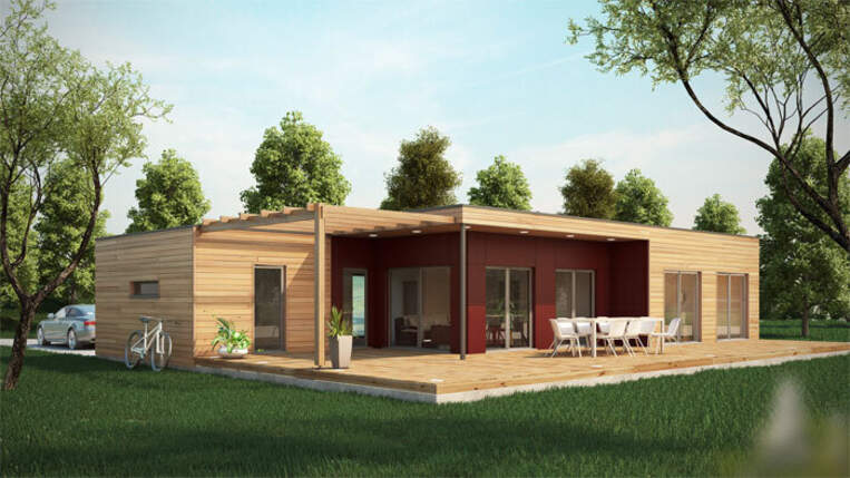 Maison Ossature Bois T4 80 à 91m² - CBE, Maisons en Bois - CBE ...